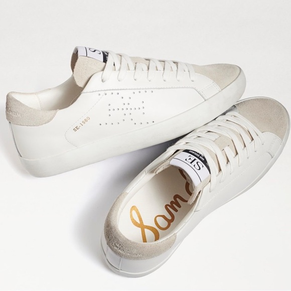 Sam Edelman | Shoes | Sam Edelman Cream And White Casual Sneakers ...